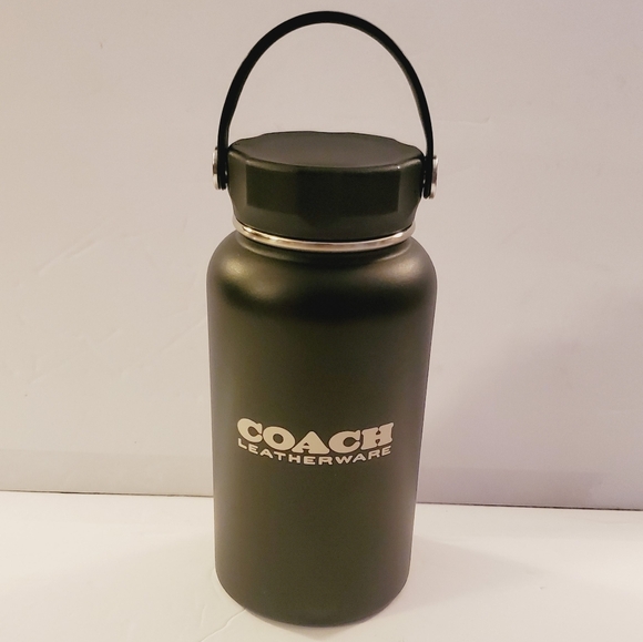 Coach | Kitchen | Coach Black Stainless Steel Water Bottle | Poshmark